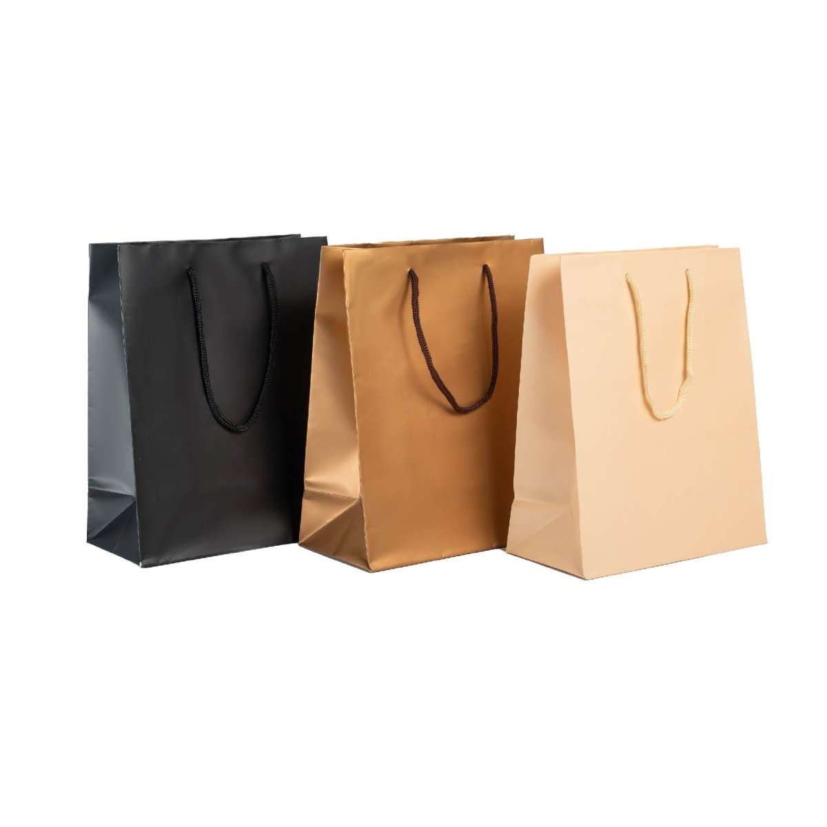 Classic Black Matte Gift Bags for Packaging | Prestige & Fancy